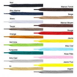 Lacet Plat Moyen Saphir, Lacets Coton - Mon-Droguiste.com