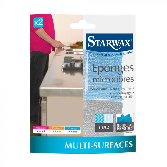 Eponges Microfibres Starwax, Eponge Absorbante - Mon-Droguiste.com